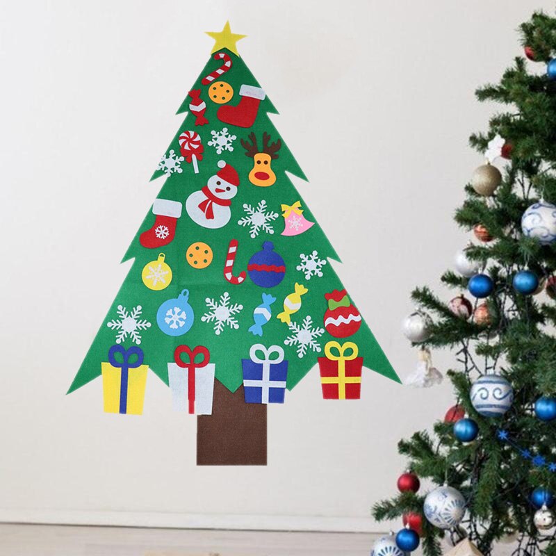 freundlicher DIY Filz Weihnachten Baum mit Ornamen... – Grandado