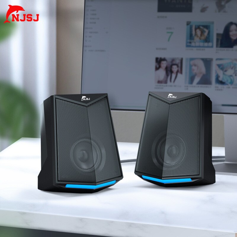 NJSJ 2.0 Computer Speakers,with Stereo Volume Cont... – Grandado