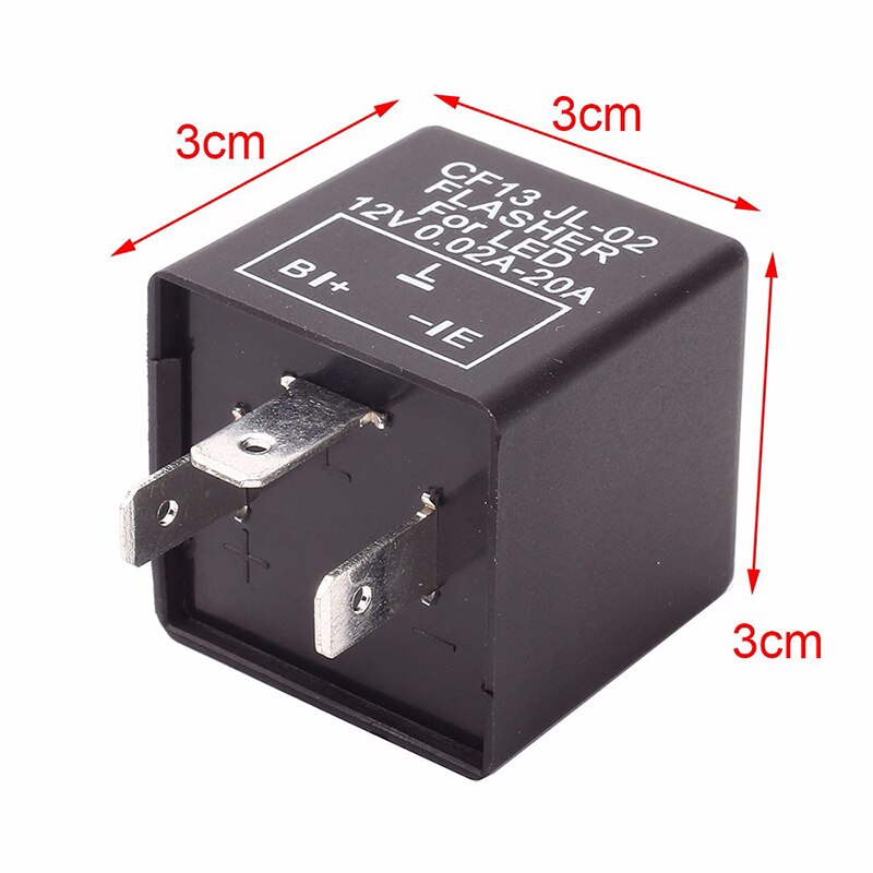 Square 3 Pins Motorcycle LED Flash Relay Adjustabl... – Vicedeal