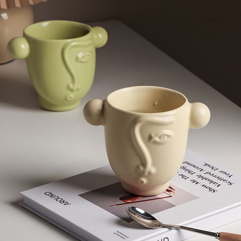Ceramics Human Face Mug Large-capacity Coffee Milk... – Vicedeal