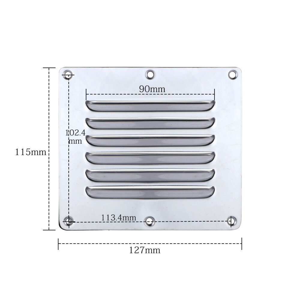 2pcs Louvred Stainless Steel Square Air Vent Grill... – Vicedeal