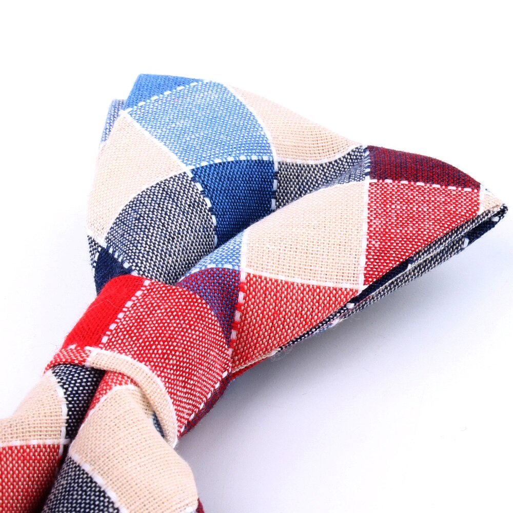 Plaid Bow tie For Groom Check Bow tie For Men Wome... – Grandado