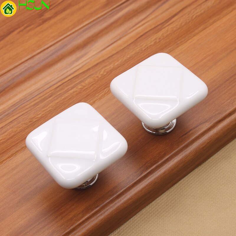 Ceramic Knobs Drawer Dresser Pulls Handle White Cu... – Grandado
