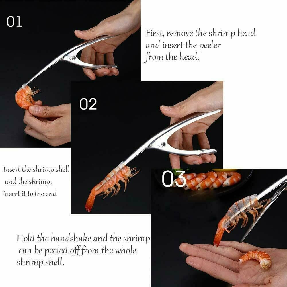 Plastic or Stainless Steel Prawn Peeler Shrimp Dev... – Grandado