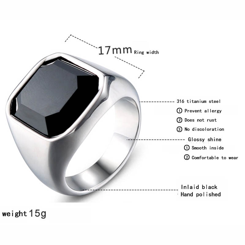 Herren ringe edelstahl ring edelstahl Coole punk v... – Vicedeal