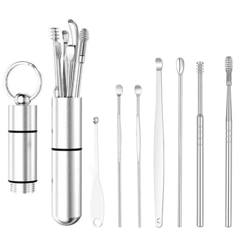 6/7Pcs Stainless Steel Earwax Collector Spiral Tur... – Vicedeal