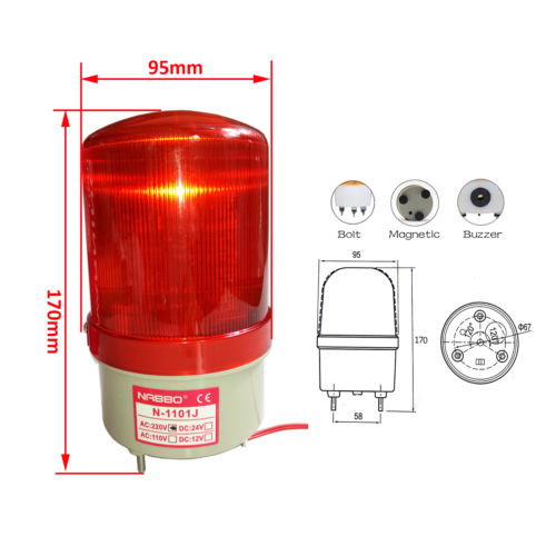 DC12V/24V Safety warning Lamp Red Green Yellow Fla... – Vicedeal