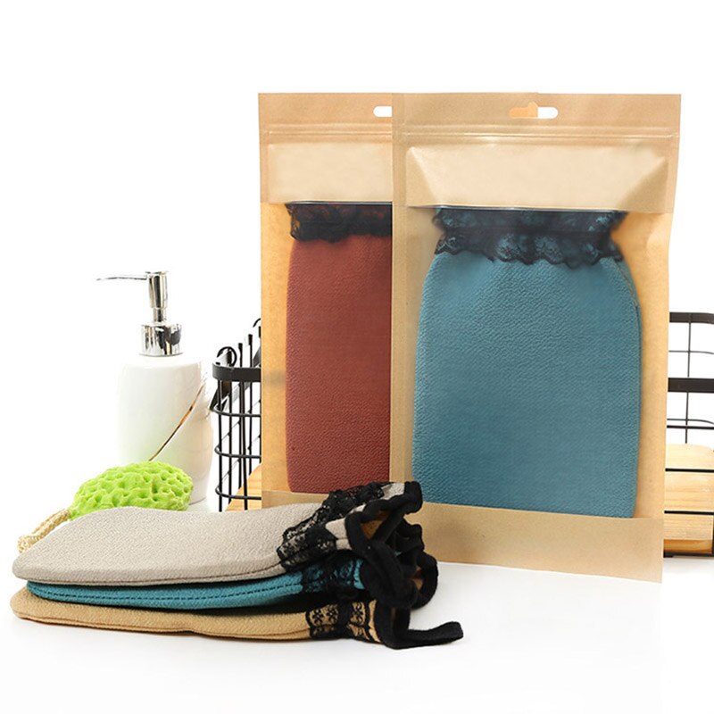 Women Girl 2Pcs Shower Bath Gloves Exfoliating Was... – Grandado