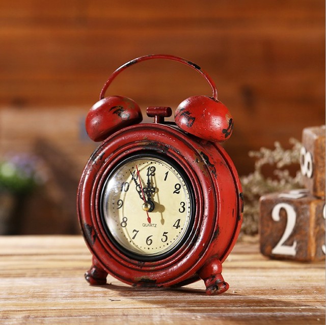European American Country Retro Alarm Clock Person... – Grandado