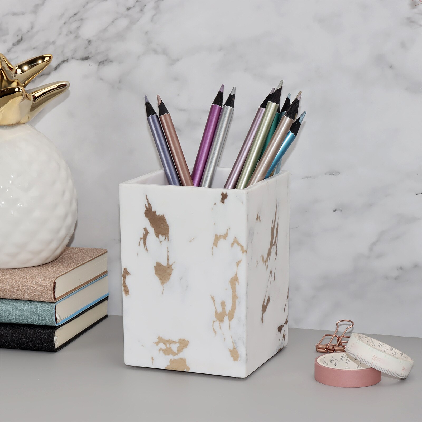 Multifunction Square Desk Pen Pencil Organizer Cup... – Grandado