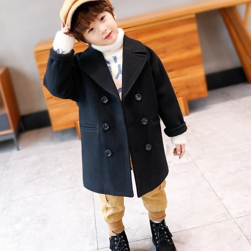 Autumn Winter Children Clothing Turn-down Collar W... – Grandado