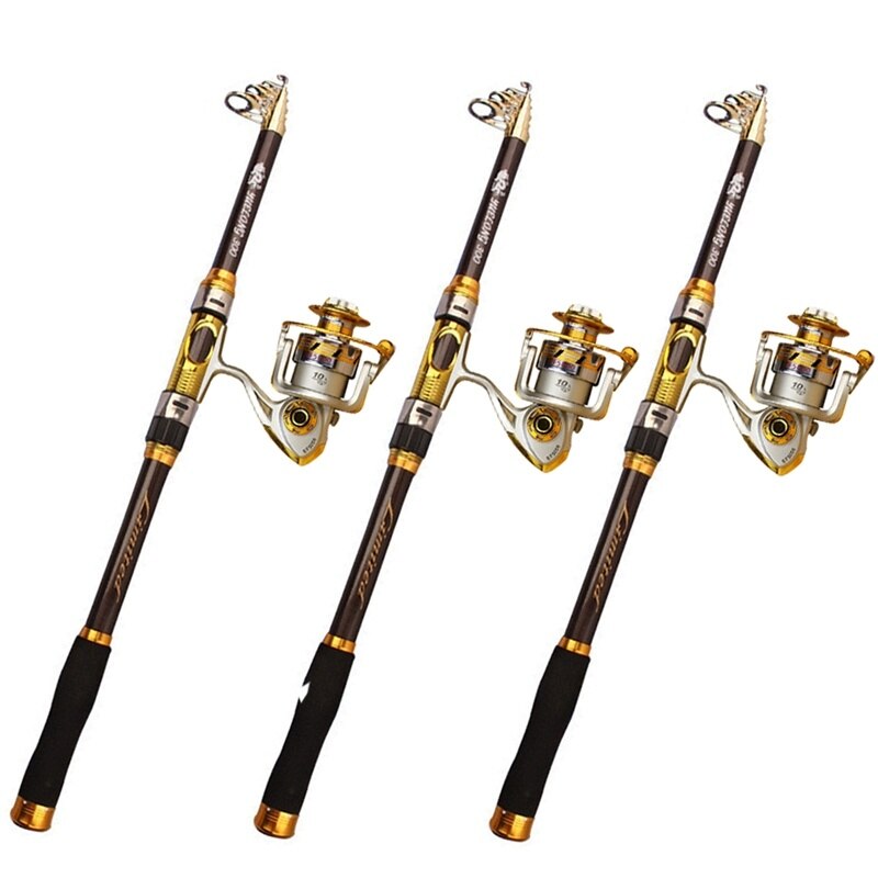 PULLINE Fishing Rod and Reel Set Carbon Telescopic... – Grandado