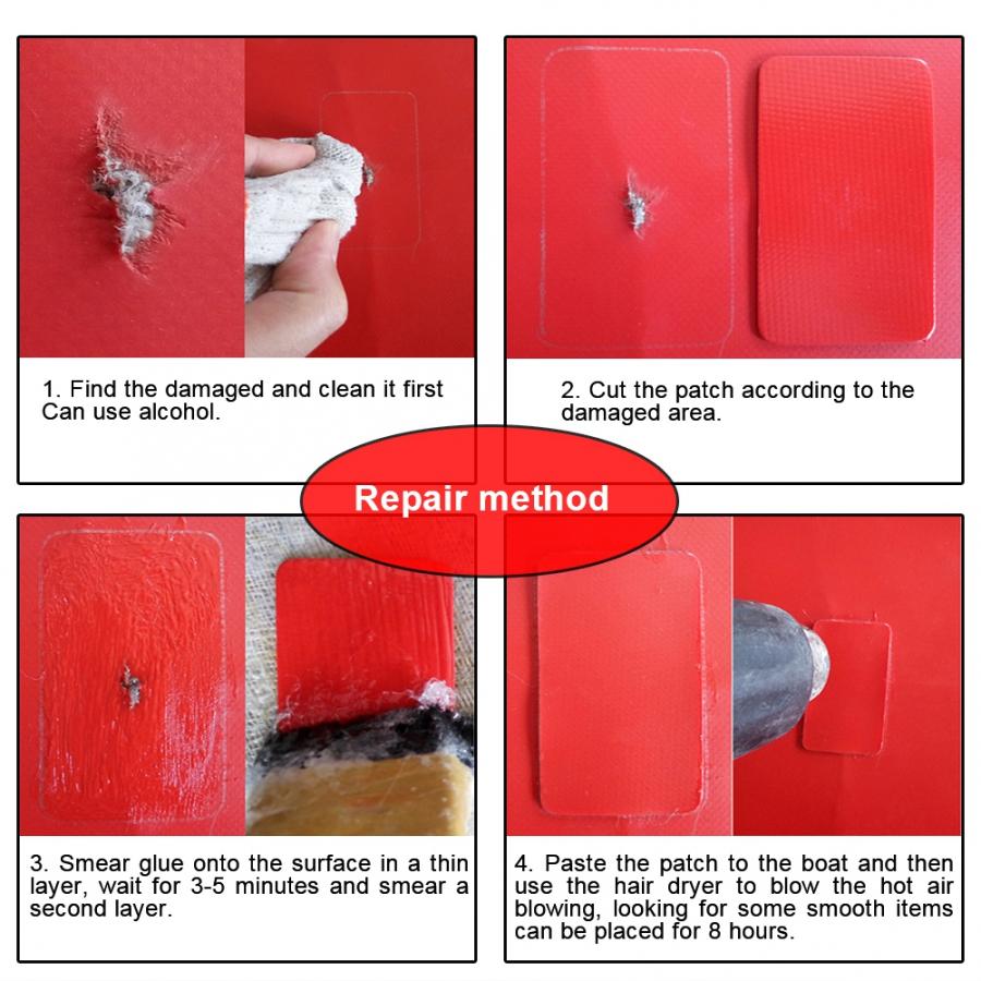 3pcs 3.9*5.9 inch PVC Repair Patch Kit for Kayak D... – Grandado