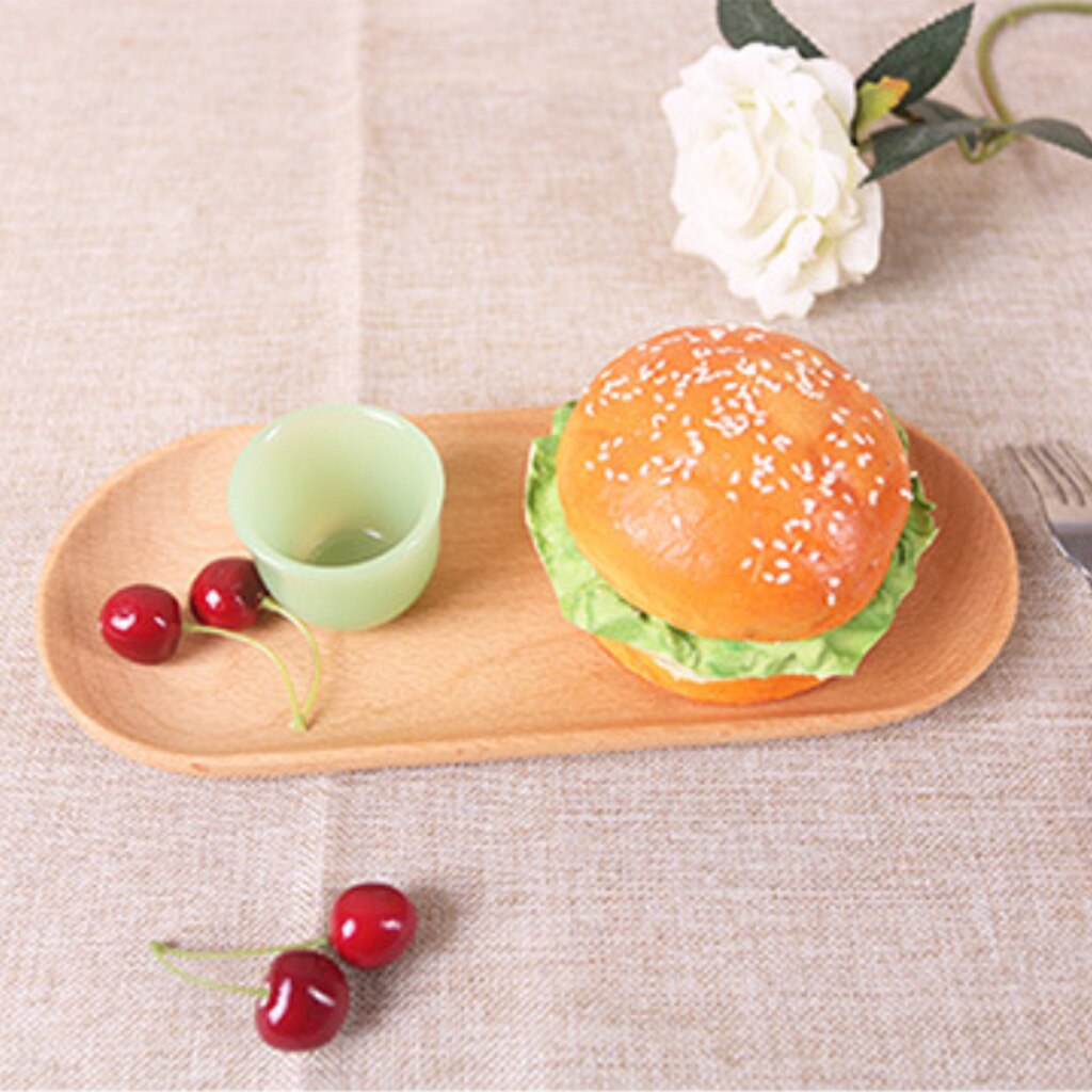 Natural Wooden Fruit Vegetable Dish Tray Bowl Kitc... – Grandado