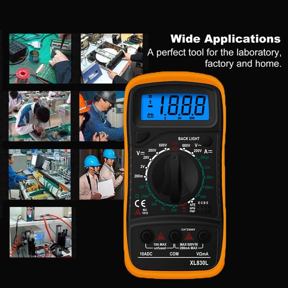 XL830L Handheld Digital Multimeter LCD Backlight P... – Grandado XL830L Handheld Digital Multimeter LCD Backlight P... – Grandado