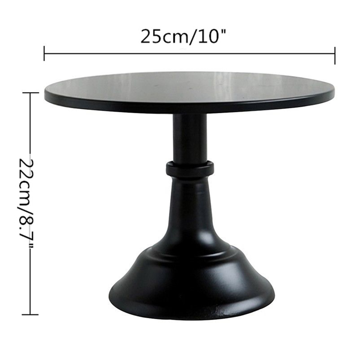 Round Cake Stand Pedestal Black Dessert Holder Exq... – Vicedeal
