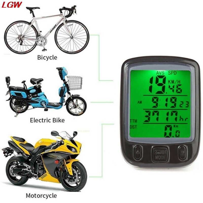 Bike Speedometer Bike Waterproof LED Speedometer O... – Vicedeal