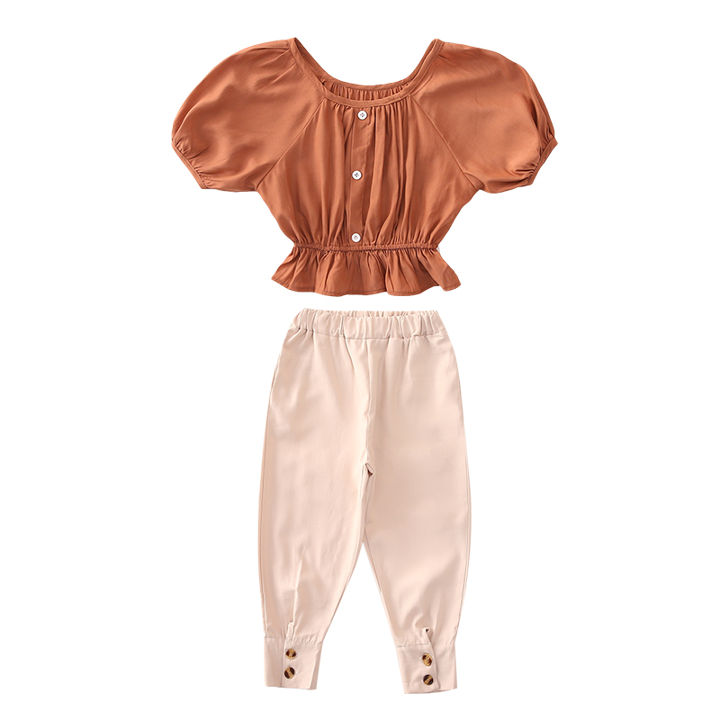 girls clothing sets blouse+pants children clothing... – Grandado