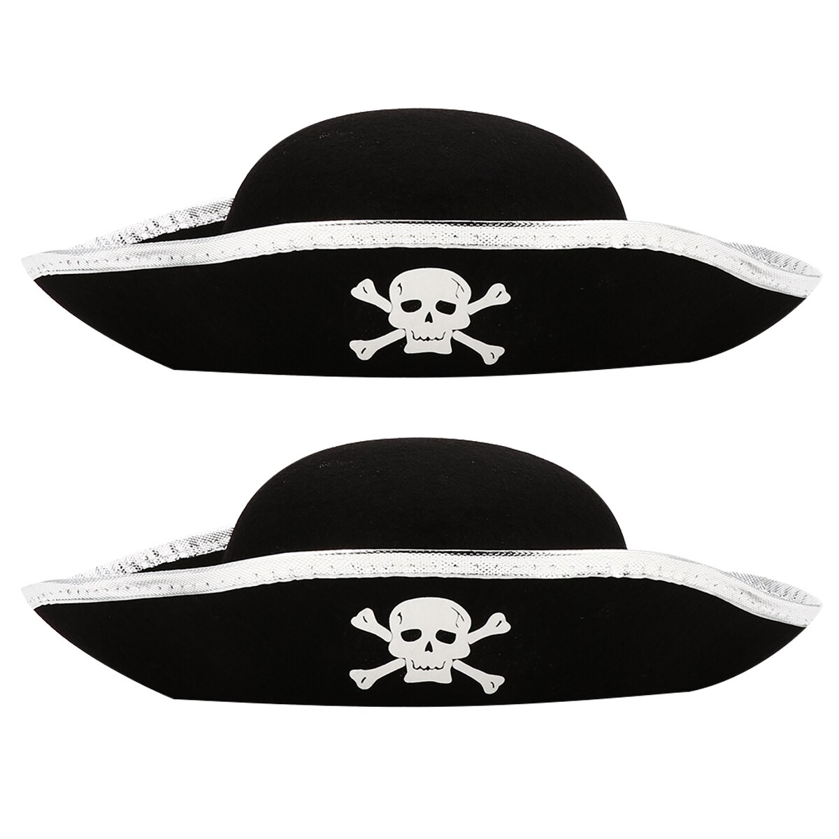 2pcs Pirate Hats Skull Pattern Pirate Captain Cost... – Grandado