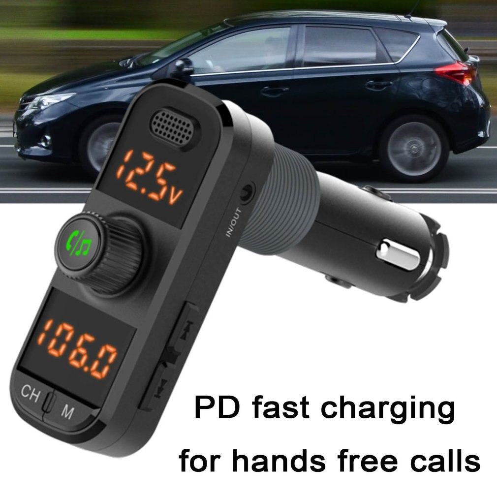 Car Wireless MP3 Phone Hands-free Call PD Fast Cha... – Grandado