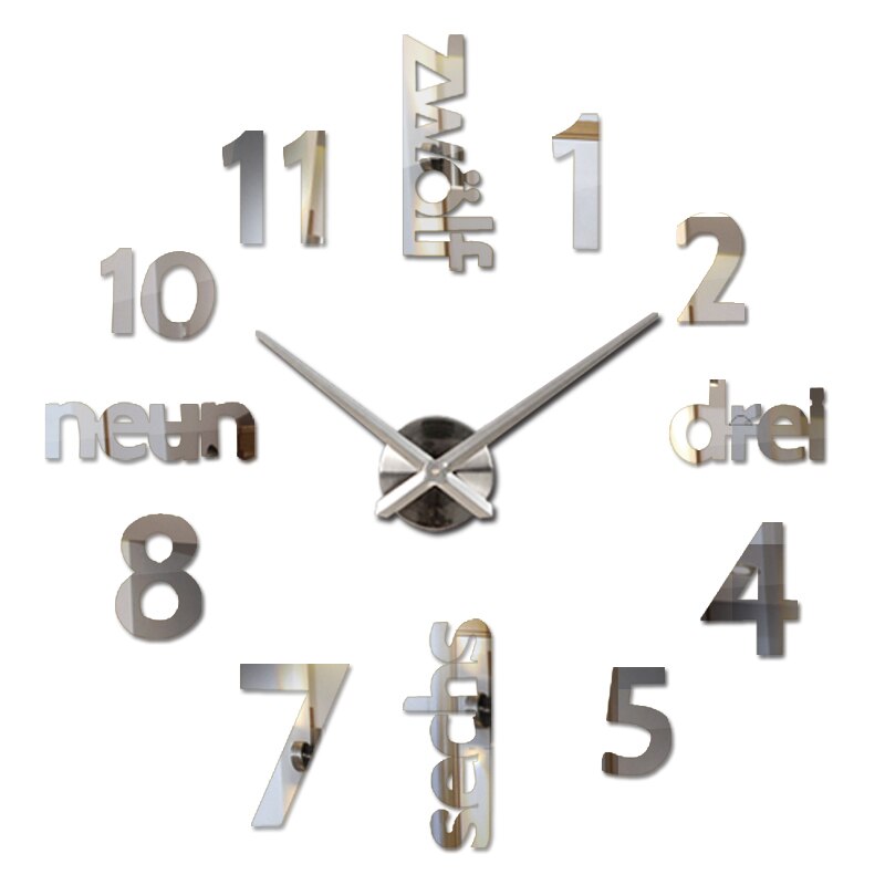 watches 3d real big wall clock Quartz clocks rushe... – Vicedeal