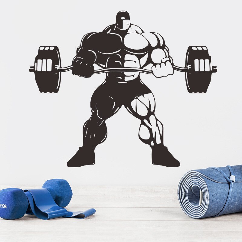 Sports Muscular Man Wall Sticker For Boys Room Liv... – Grandado