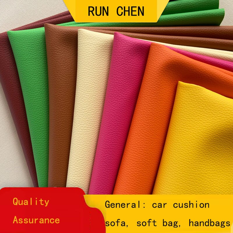 Litchi grain PU leather fabric materials DIY manua... – Vicedeal