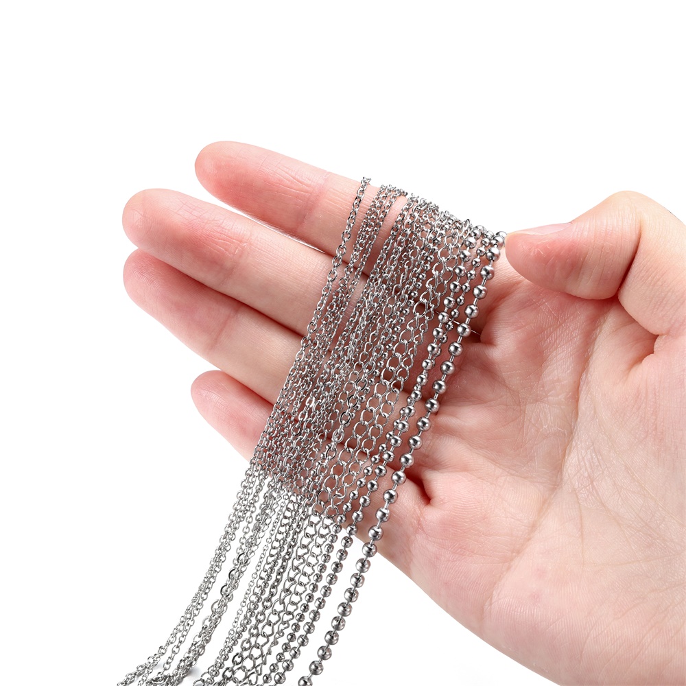 5 m/lote de cadena de acero inoxidable, cadenas de... – Grandado