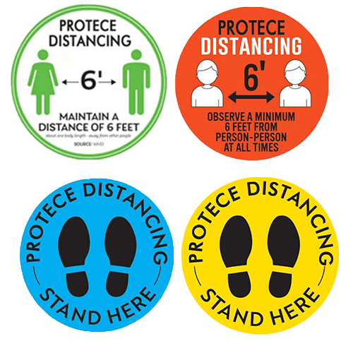 Social Distancing Ground Sticker Mall School PROTE... – Vicedeal