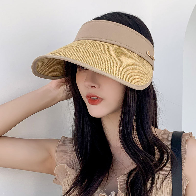 Straw Empty Top Hat Women's Summer Net Red Hat... – Grandado