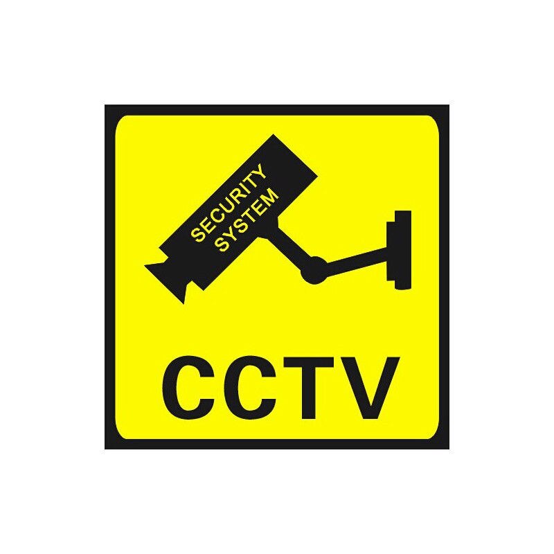 CCTV Warning Sticker Sign Security Video Surveilla... – Grandado