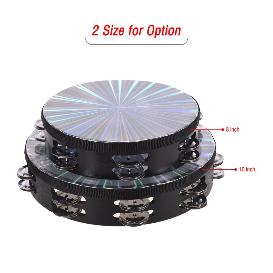 Tambourin rayonnant en bois de 8 pouces tambour à ... – Grandado