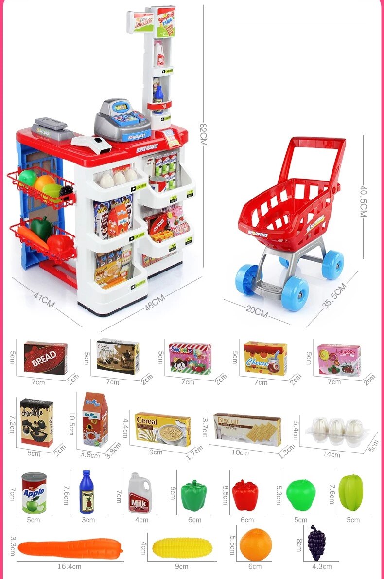 Simulation Toy Supermarket Checkout Scene Luxury C... – Vicedeal