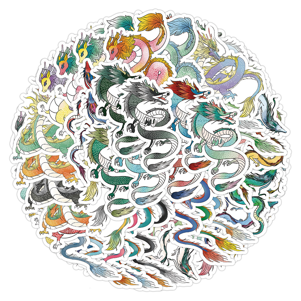 10/30/60PCS Cute Chinese Dragon Cartoon Stickers D... – Grandado