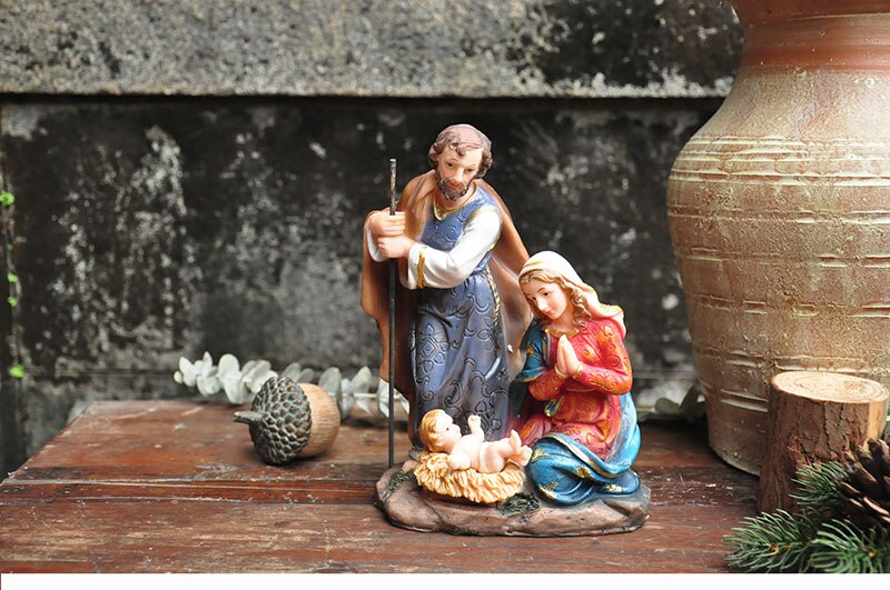 Christmas Manger Christ Ornaments teach Jesus Birt... – Vicedeal
