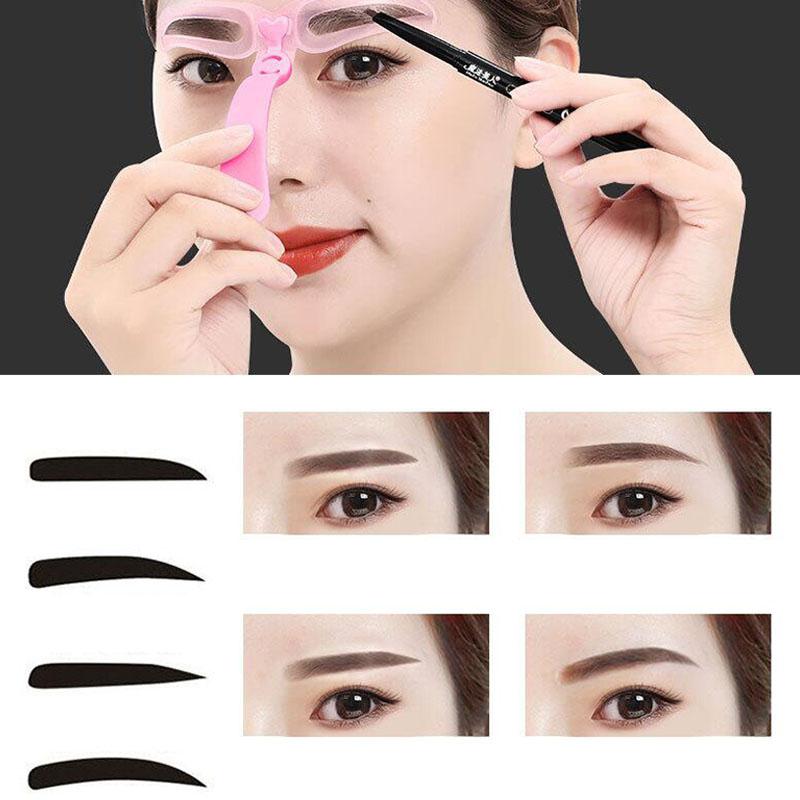 4PCS/set Eyebrow Drawing Auxiliary Tool Reusable 4... – Vicedeal