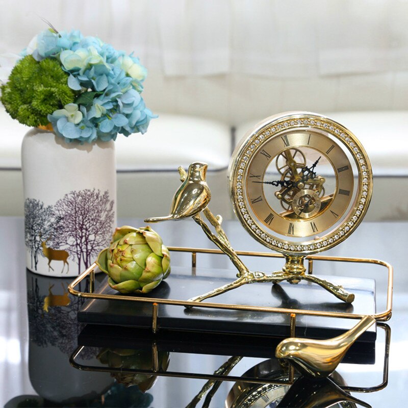 desk clock for home decoration,bird metal vintage ... – Grandado