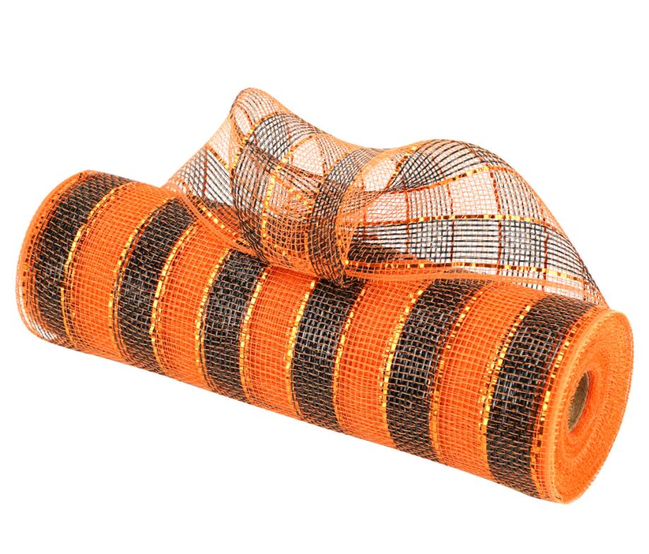 Multi Stripes Color Deco Poly Mesh Ribbon 10 Inch ... – Grandado