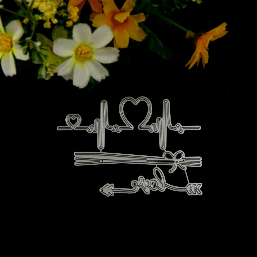 Die Cutting Love Heart ECG Heartbeat Pressing Dies... – Vicedeal