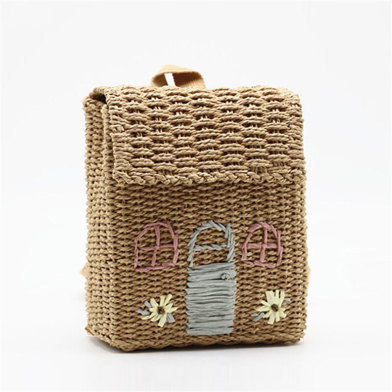 Handmade Rattan Double-shoulder Straw Woven Bag Wi... – Grandado