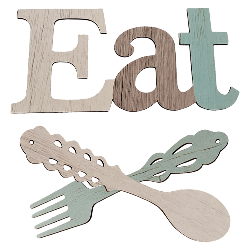 Plaque Rustic Wood Restaurant Wall Hanging Eat Sig... – Grandado