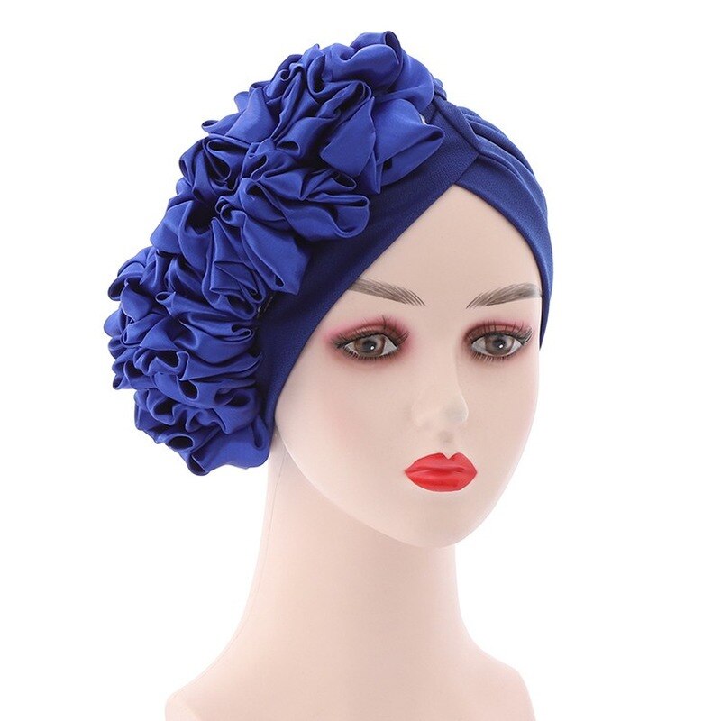 African Big Flower Turban For Women Muslin Hajabs ... – Grandado