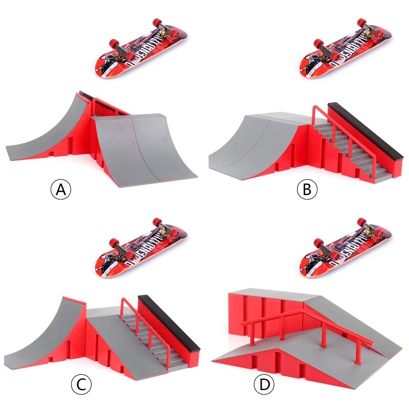 Finger Skate Park Kit Ramp Parts with 1 Finger Ska... – Grandado