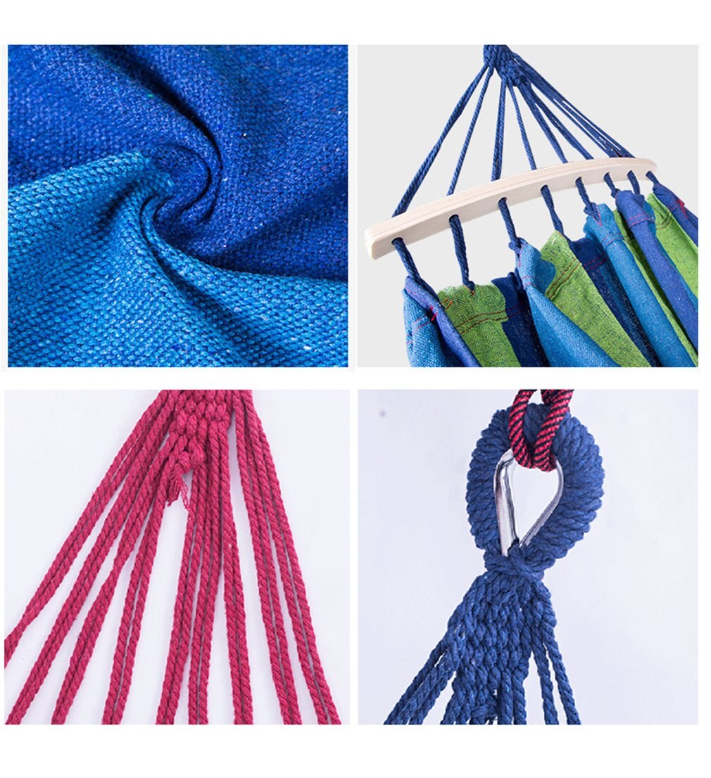 Outdoor Hangmat Voor 1-Mensen Gekleurde Canvas Han... – Grandado