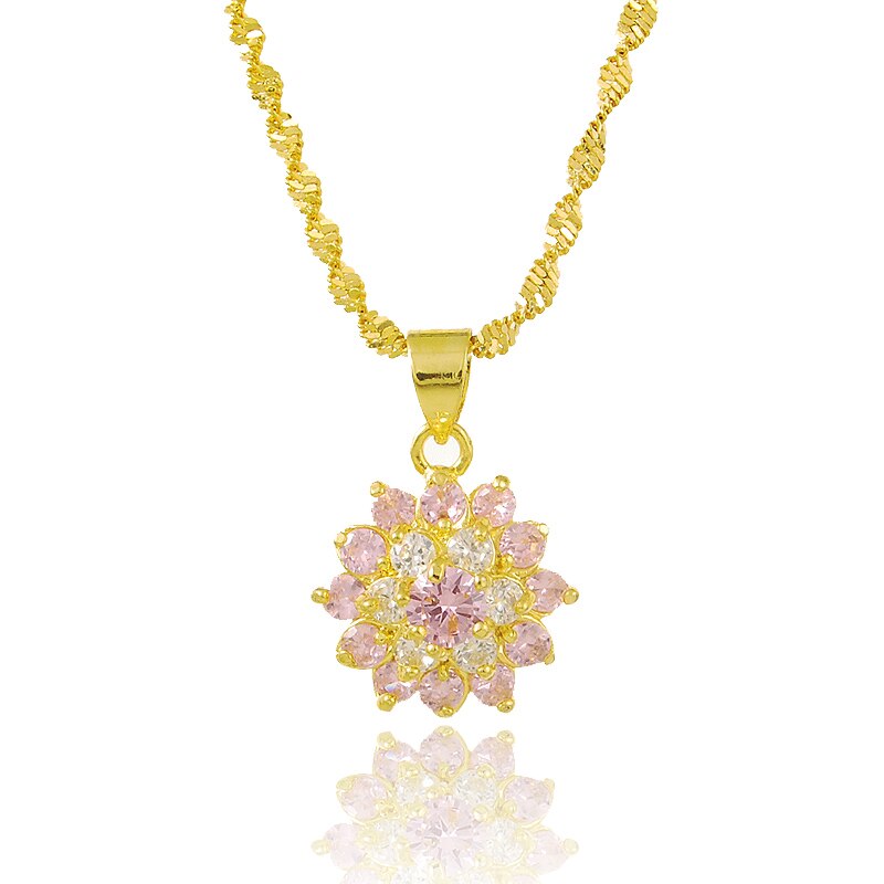 Luxury 24k Real Gold Necklace Electroplating Inlai... – Grandado