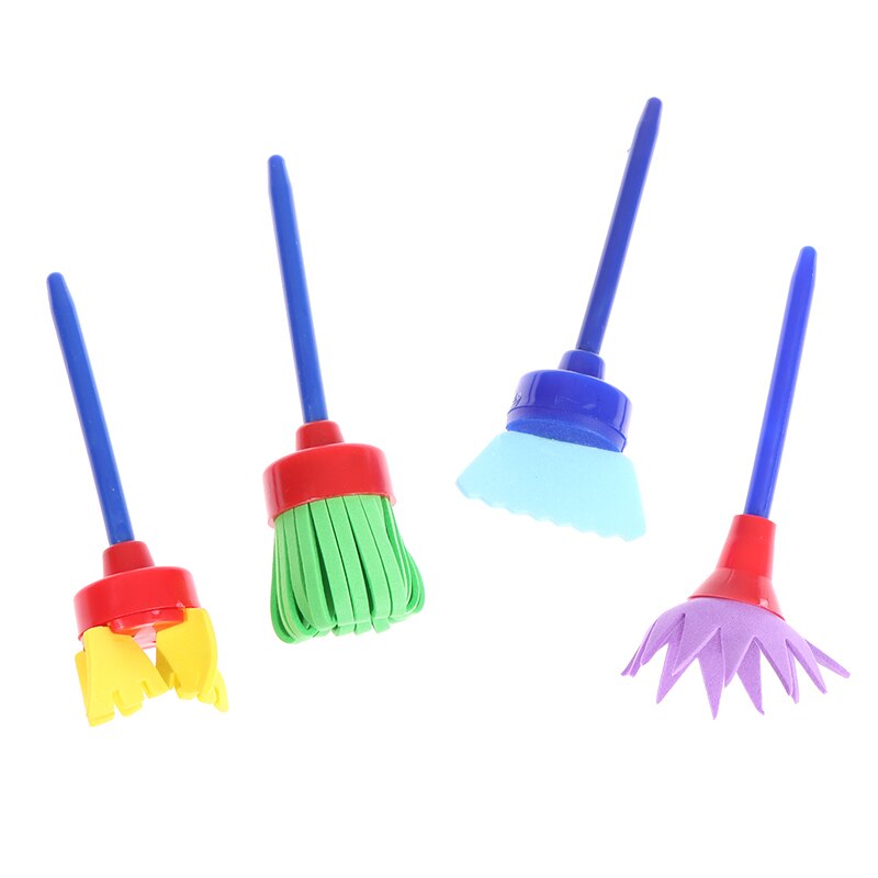 4 Stks/set Creativiteit Diy Spons Tekening Pensele... – Vicedeal