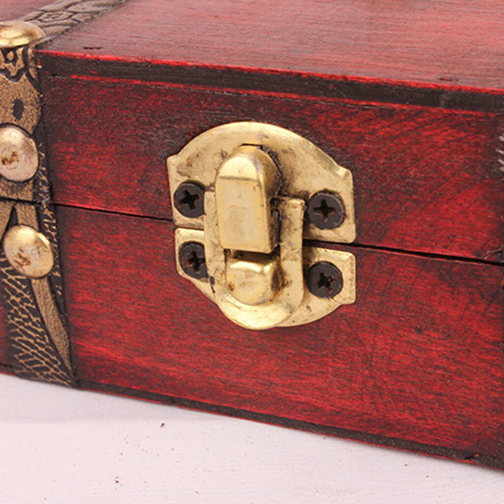 Handmade Wooden Vintage Lock Treasure Chest Jewele... – Vicedeal