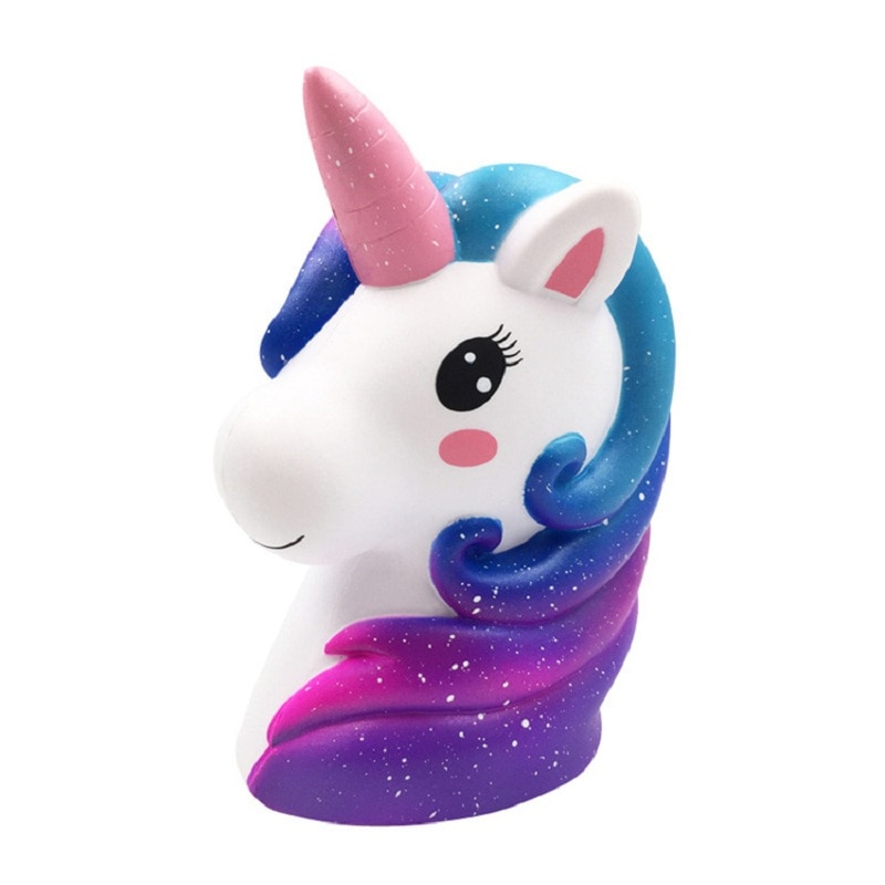 Jumbo Colorful Unicorn Head Squishy Soft Slow Risi... – Grandado