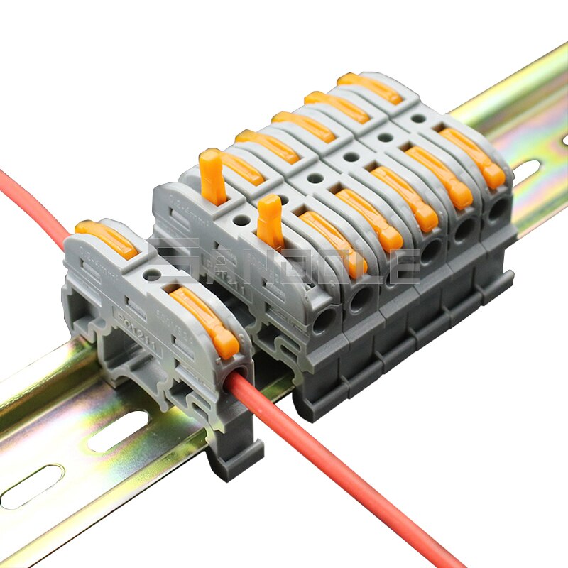 50pcs Terminal Block DIN Rail Mounted Type Quick C... – Vicedeal