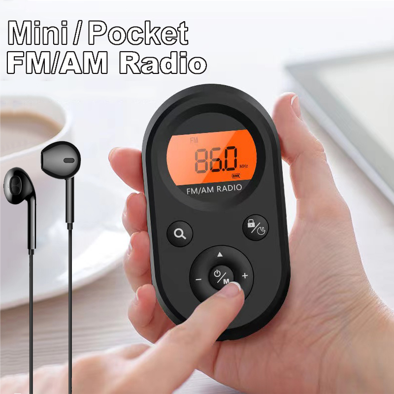 Mini FM AM Radio Portable Pocket Radio w/Headset R... – Grandado